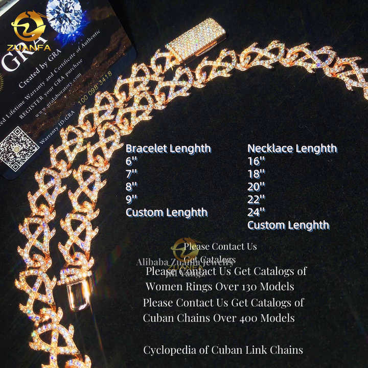 Fair Deal Unique Design Thorn Chain 15mm Cuban Link Chain Moissanite ...