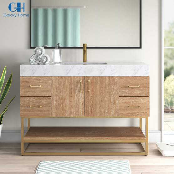 Freestanding Style Panel Bathroom Vanity Cabinet for Hotels