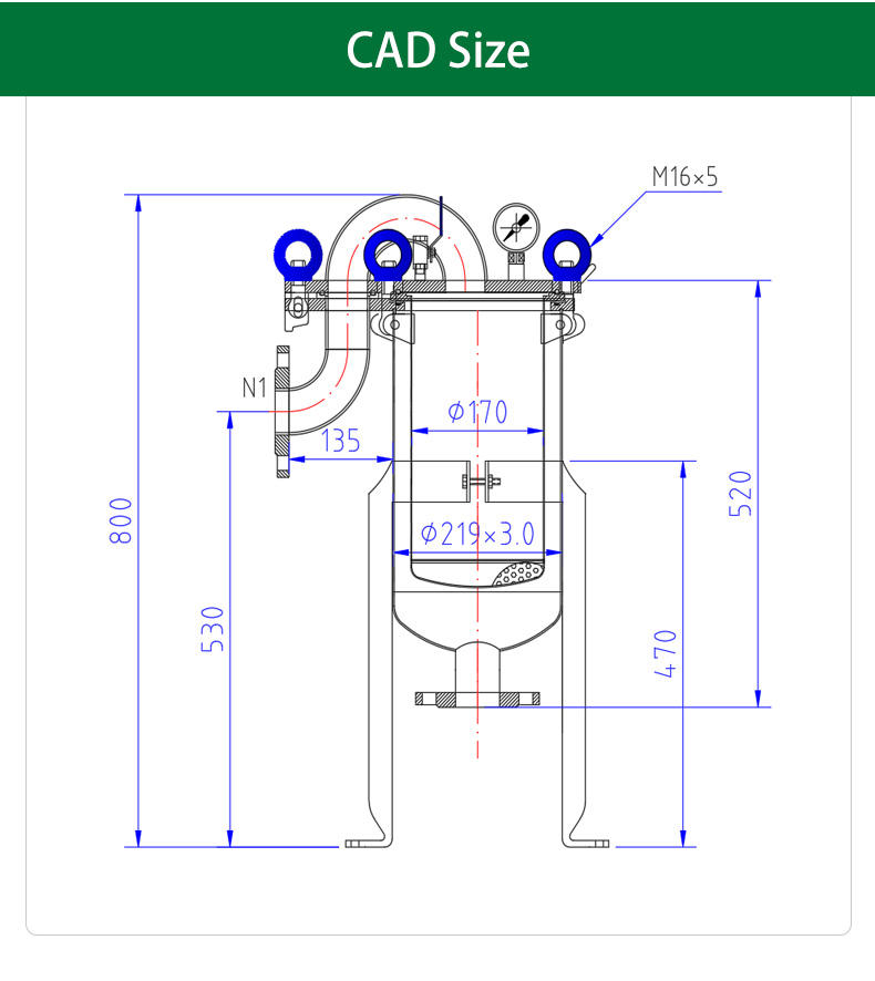 Pressure Resistant Stainless Steel Filter Housing with Thick Wall ...