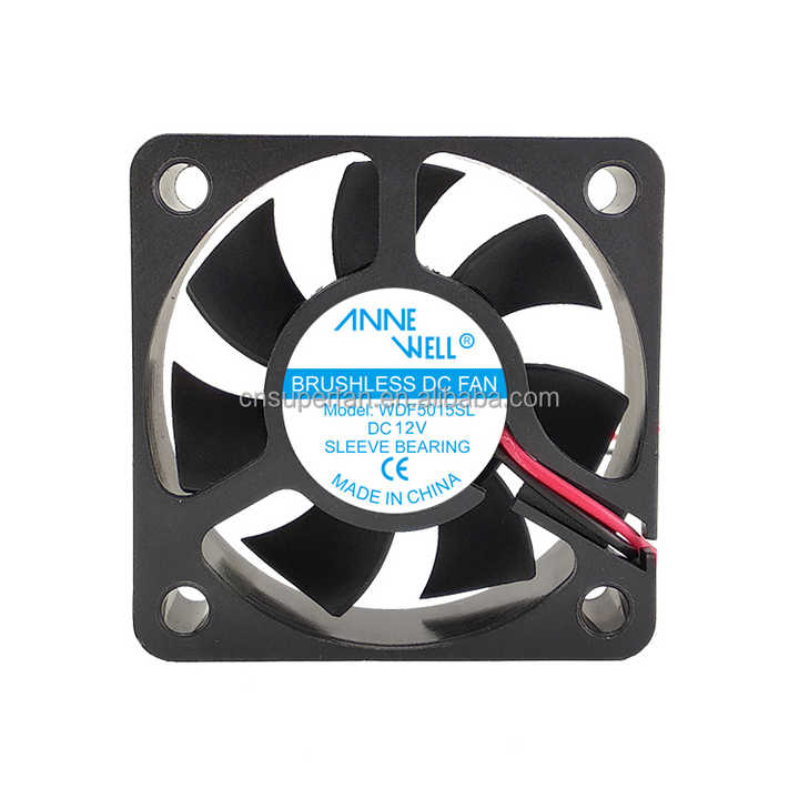 High Temperature 5015 2 Wire Compact Mini 5v 12v Dc Cooling Fan 50x50x15mm Ventilation Exhaust ...