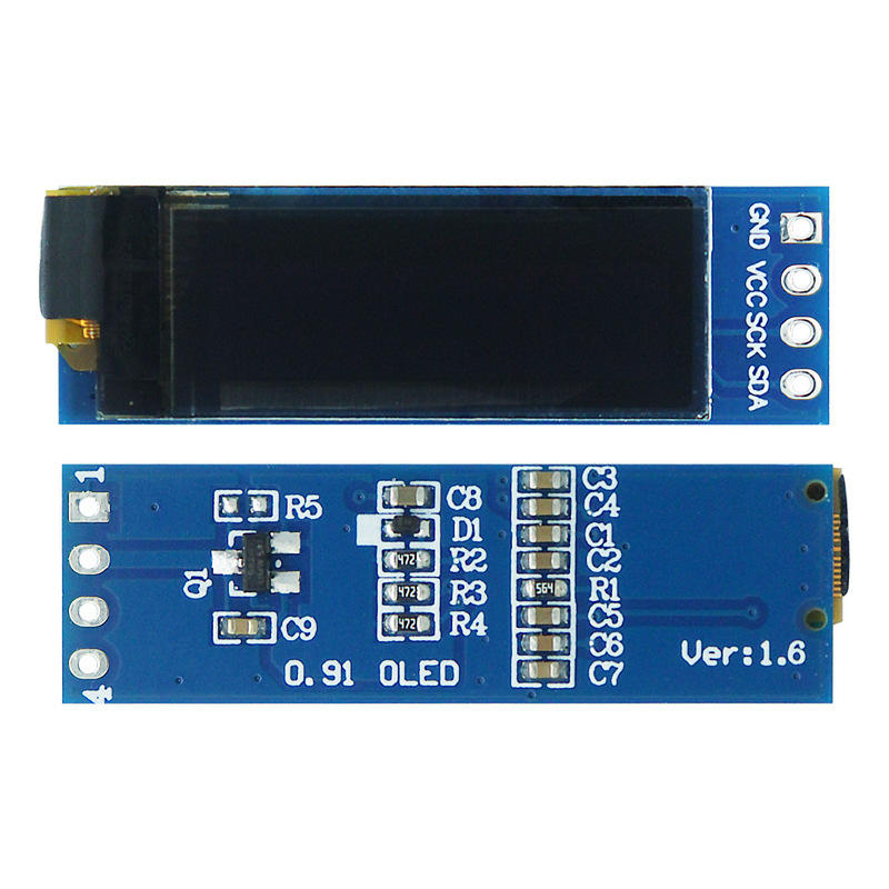 0.91 Inch SSD1306 OLED Display 128x32 I2C 4-Pin Single Color Screen for ...