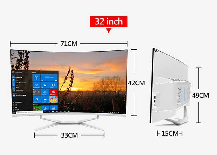 32" Core I7 PC Gamer - All in One Desktop AIO Computer
