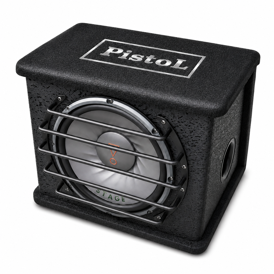10 and 12 Inch Car Subwoofer Enclosure 250W RMS 1000W Peak 2 Ohm Slim ...