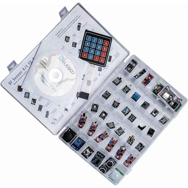 ELEGOO 37 in 1 Upgraded Sensor Modules Kit Compatible with for Arduino ...