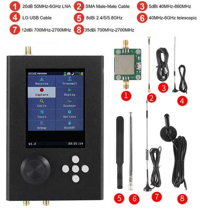 HackRF One Portapack H2 Cross-Border Radio Transceiver Receiver ...