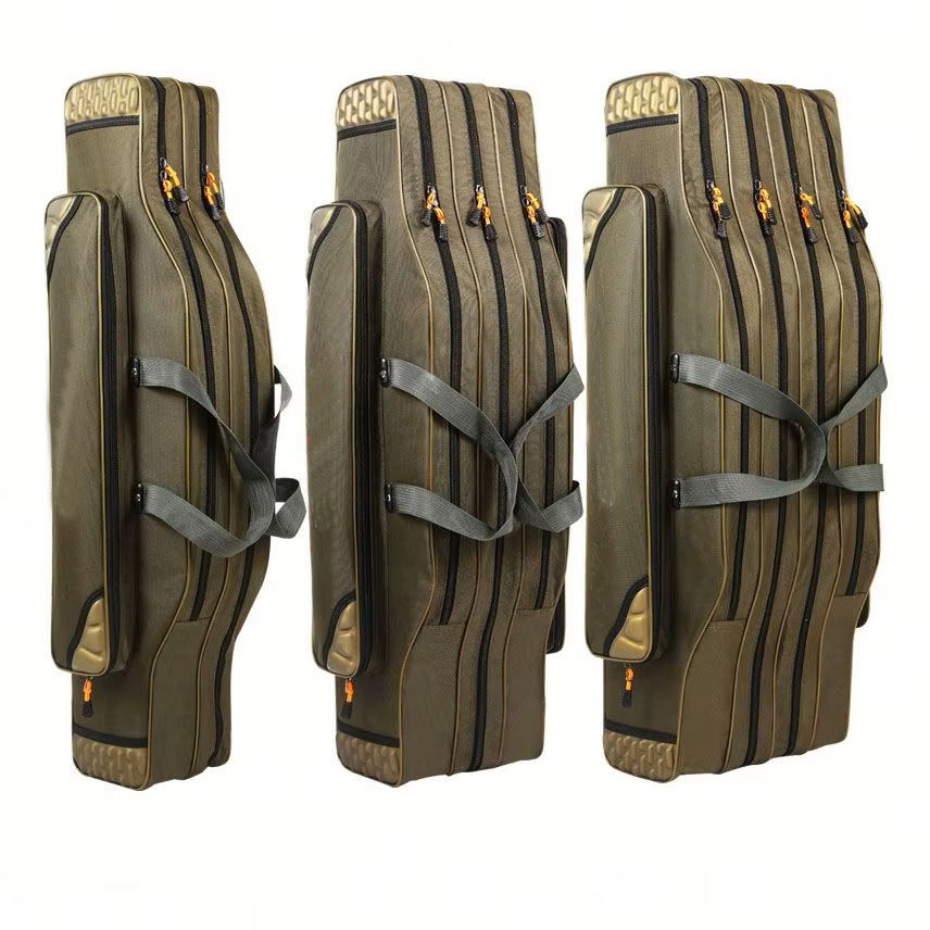 2 3 4 Layer Oxford Suitcase Fishing Rod Box Reel Storage Tackle Bag ...