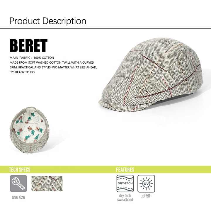 Custom Embroidery Tactical Beret Fashion Winter Warm Artist Ivy Hat ...