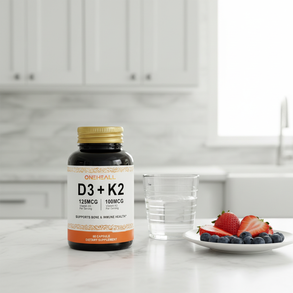 OEM/ODM Health Supplement Vitamin D3 K2 Capsules HACCP Certified Immune ...