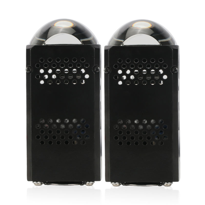 12V Bi LED Matrix Projector Lens Headlight Blue High Low Beam Car ...