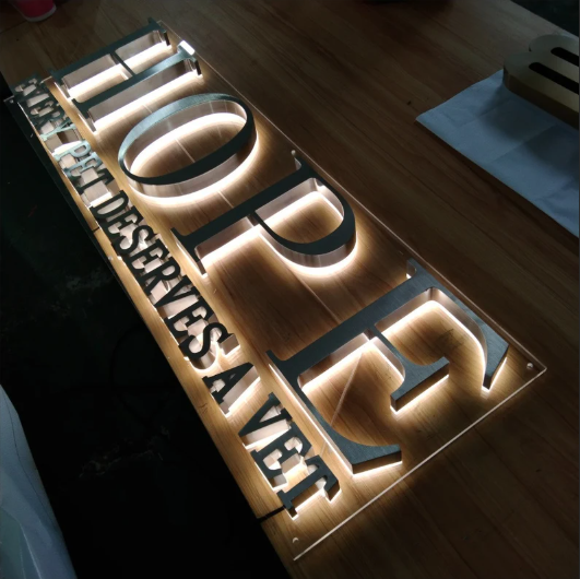 Custom Acrylic Backlit Led 3D Letters Sign Metal Channel Letter Outdoor ...
