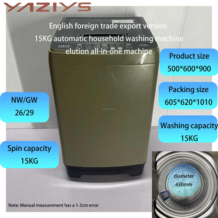 15kg Full Auto Top Loading Washing Machine - YAZIYS Quality