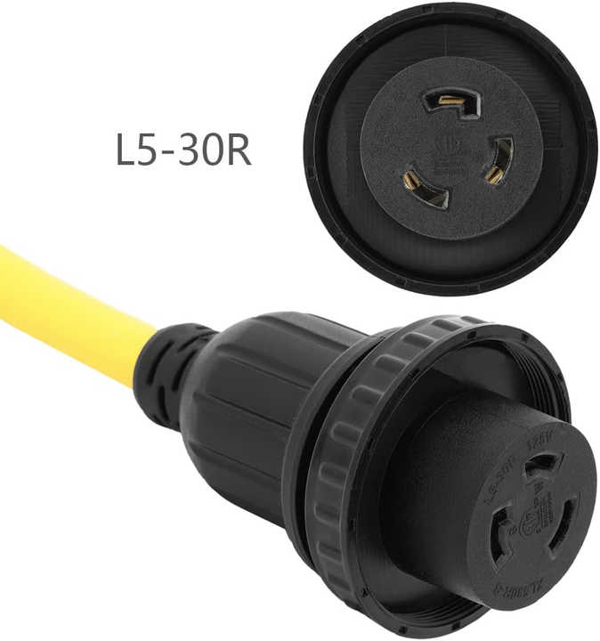 STW 5-15P Male Plug to L5-30R Female Receptacle 15 Amp to 30 Amp RV ...