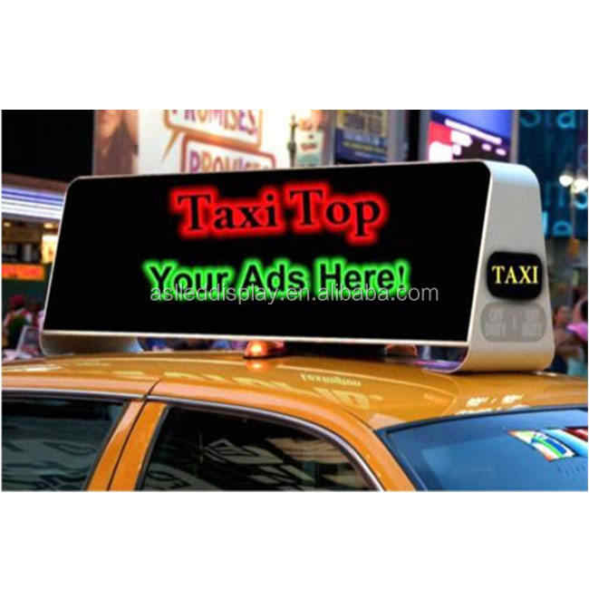 Outdoor Waterproof LED Sign Board - Ideal for Taxi Advertising