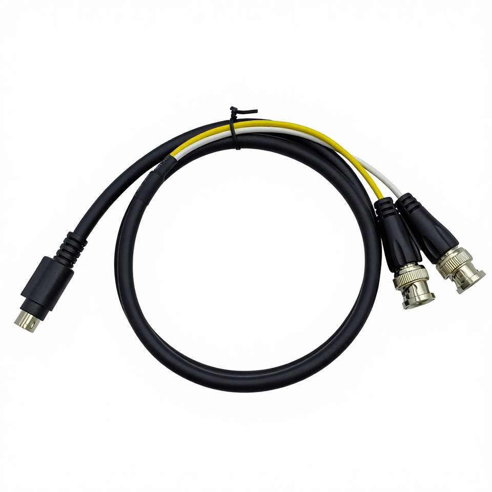 Hot Sale Mini DIN 4P Dual BNC Cable PVC Oxygen-Free Copper Conductor ...