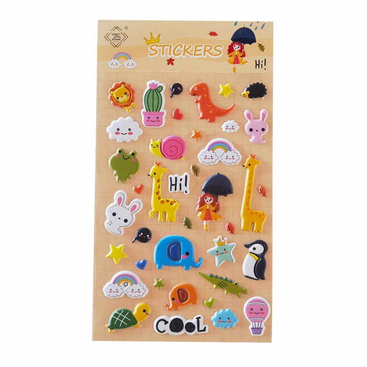 Factory Direct Sales Cute Puffy Stickers Custom Cartoon Sticker ...