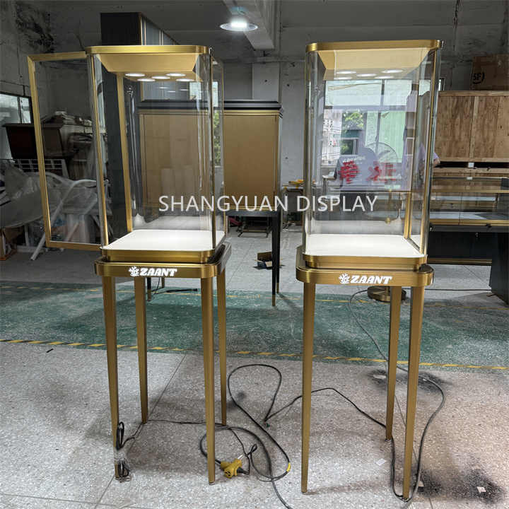 Stainless Steel Watch Jewelry Display Case Jewelry Tower Showcase ...