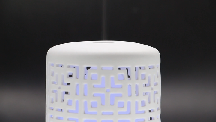 Ceramic Essential Oil Diffuser with 7 Color Light Aroma