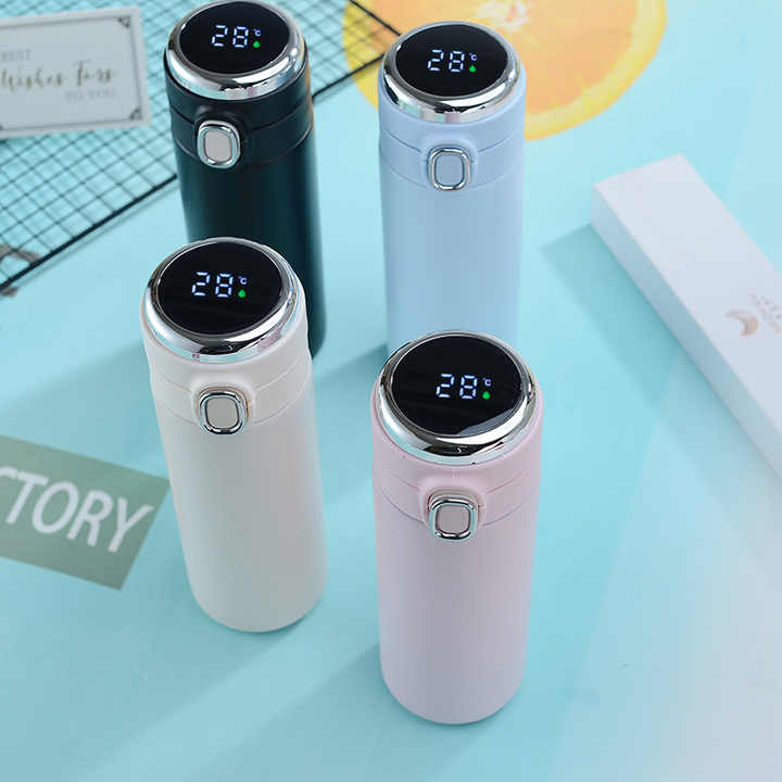 300ml Children's Water Bottle with Smart Temperature Display New Double-Wall Stainless Steel ...