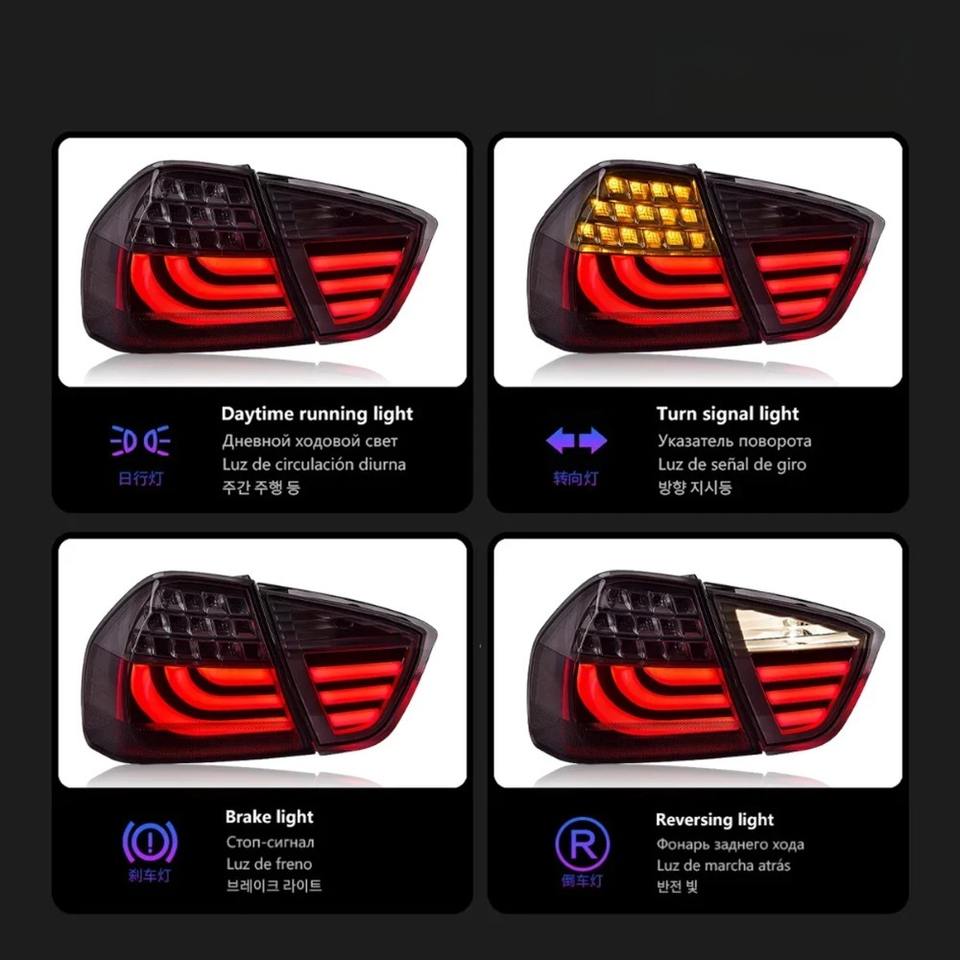 HETOP E90 Taillight 2005-2008 3 Series Rear Lamp Taillights LED Tail ...