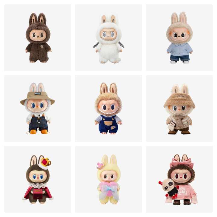 Authentic POPMART Blind Box Figures Labubus Skullpanda Dimoo Hirono ...