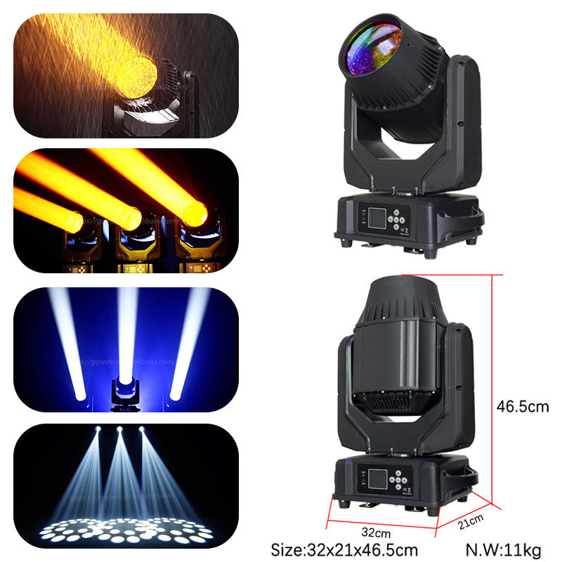 Redsun IP65 300W LED Moving Head Light - Waterproof & Versatile