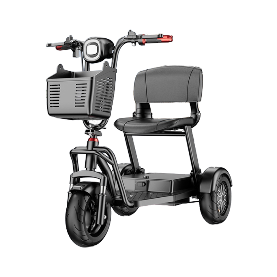 High Capacity 120kg Sturdy 3 Wheel Mobility Scooter With 15km Extended ...