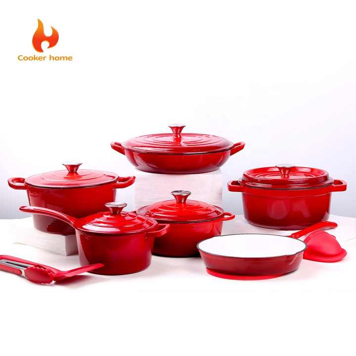 Custom Pre-Seasoned Non Stick Cast Iron Enamel Cookware