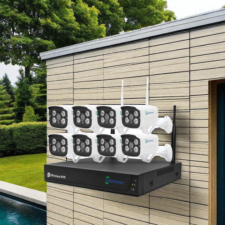 8CH H.265 Waterproof Outdoor WiFi IP Security Camera System 1080P CCTV ...
