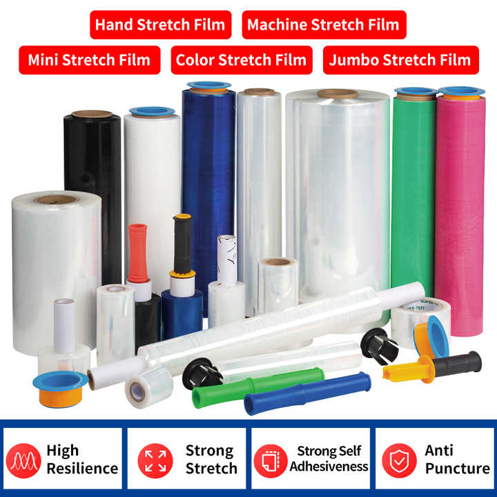 PE Hand Roll Film Strech - 23mic Pallet Film Strech Roll