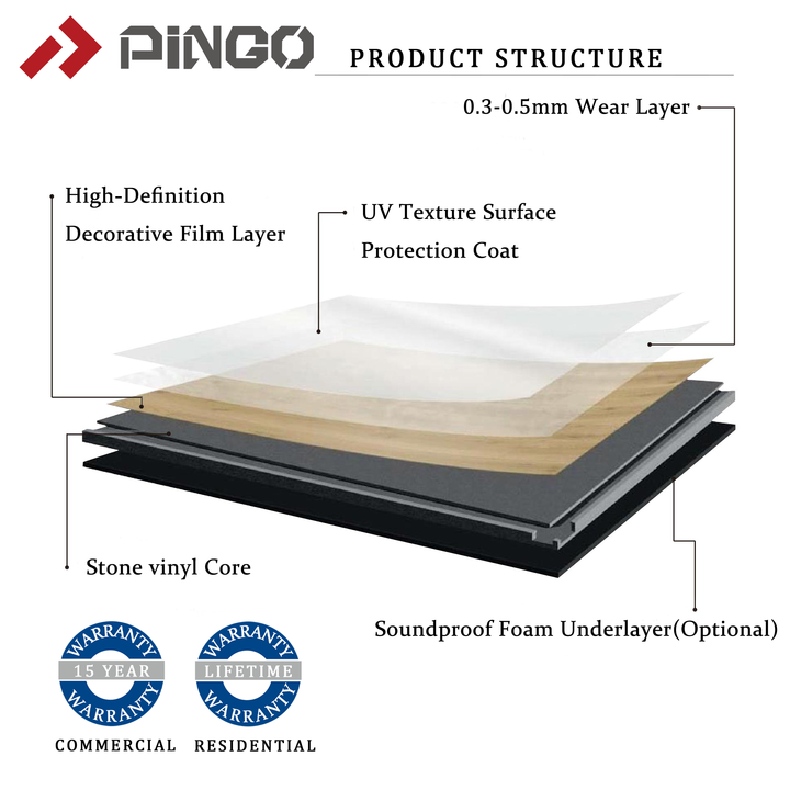 Supplier Luxury 8mm Waterproof SPC Plastic Vinyl Flooring for ...