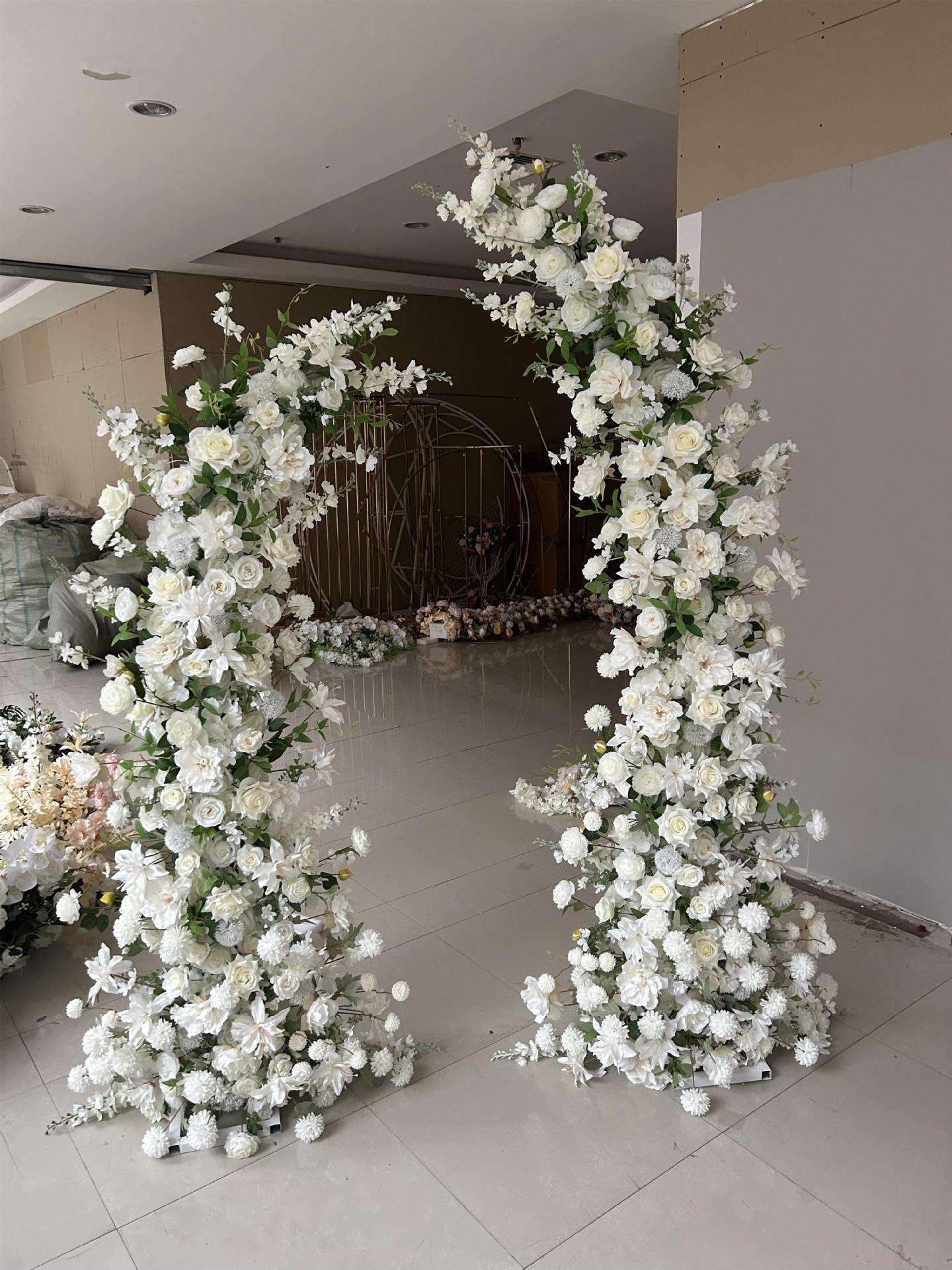 B-HOA023 Wedding Artificial Horn Flower Arch Wedding Arch Flower ...