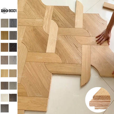 Spanish high end indoor solid oak natural floating hardwood flooring ...