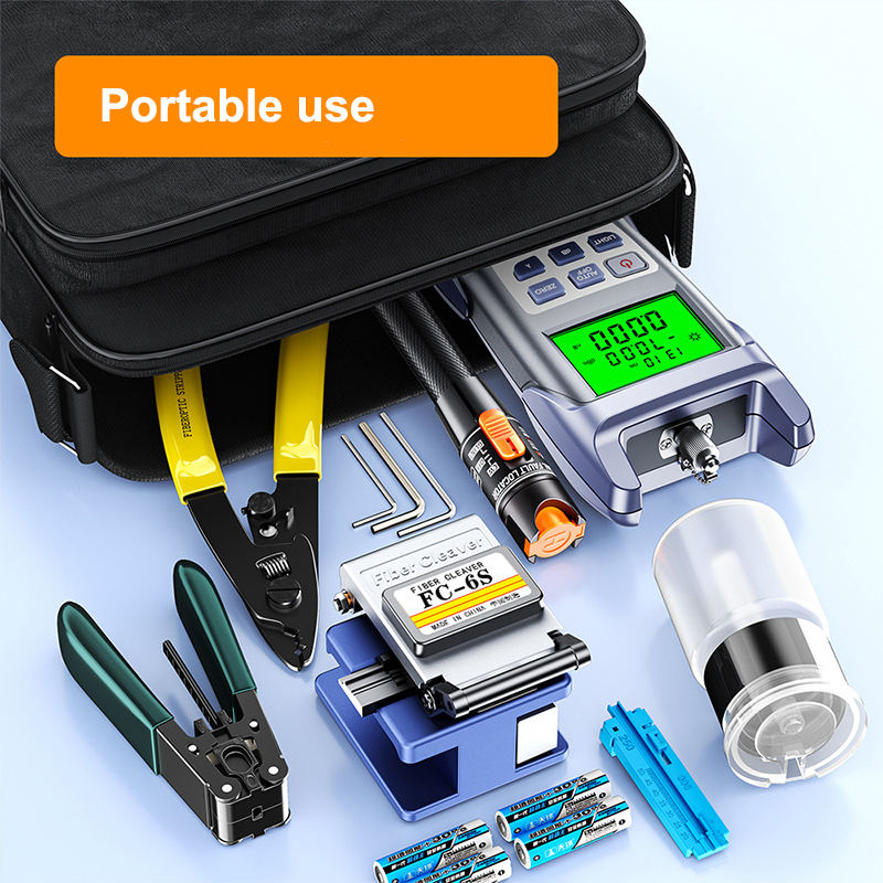 FTTH Fiber Optic Tool Kit with -70~+10dBm Optical Power Meter 10MW ...