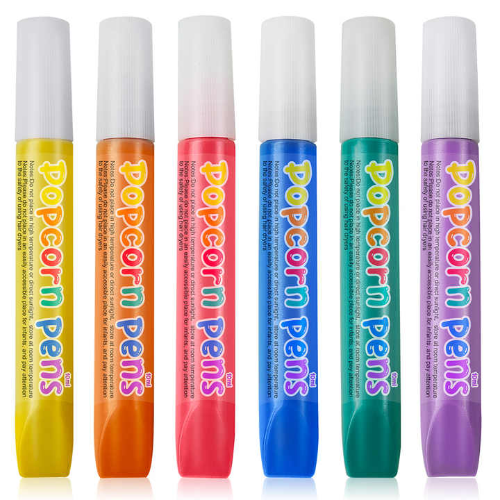 KHY DIY Bubble Popcorn Drawing Pens Popcorn Color Markers 3D Art Bubble ...