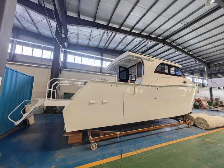 Catamaran Aluminum Boat Cabin Cruiser Fishing Boat Factory in China ...