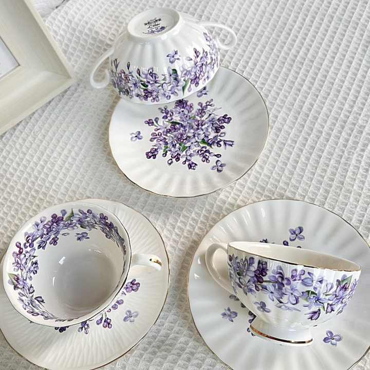 Monet's Back Garden Romantic Purple Lilacs Design Fine Bone China ...