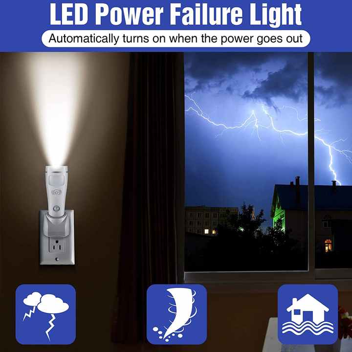 4 in 1 LED Rechargeable Plug in Power Outage Light Flashlights| Alibaba.com