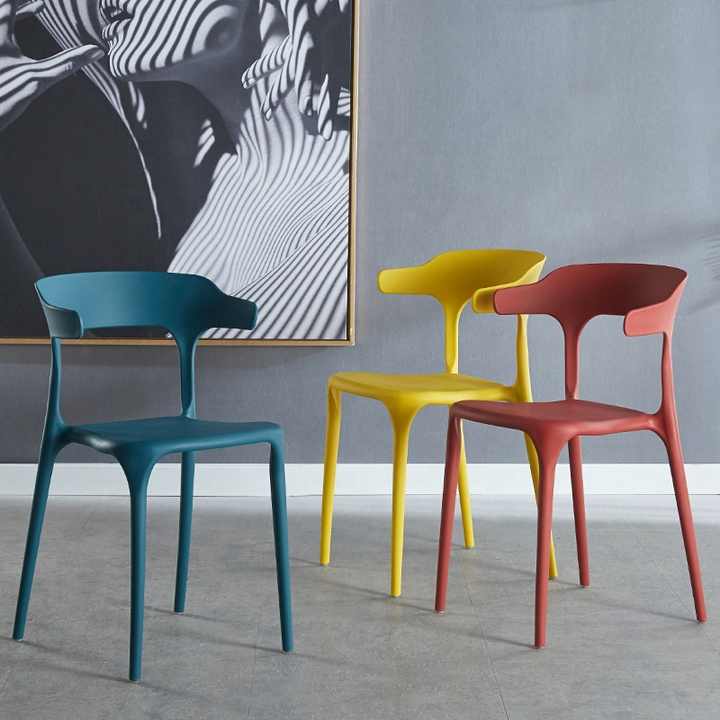 Plastic Cheap Simple Durable pp Dining Chair Supplier Office Restaurant ...