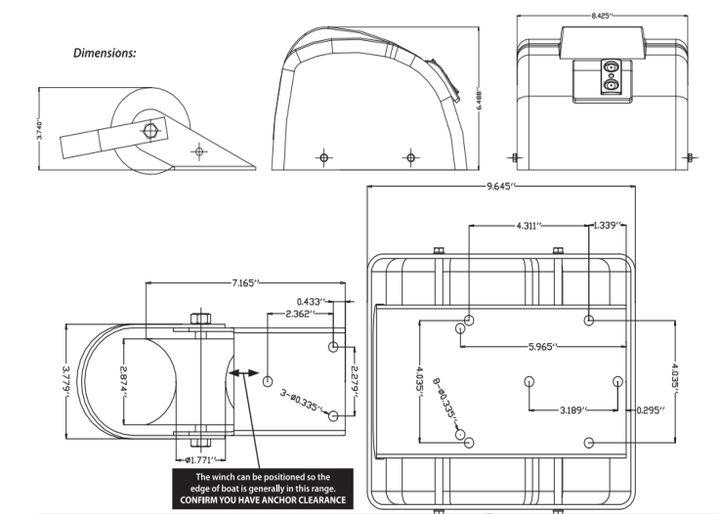 AC45 12V Wireless Boat Anchor Winch for Fishermen & Pontoons