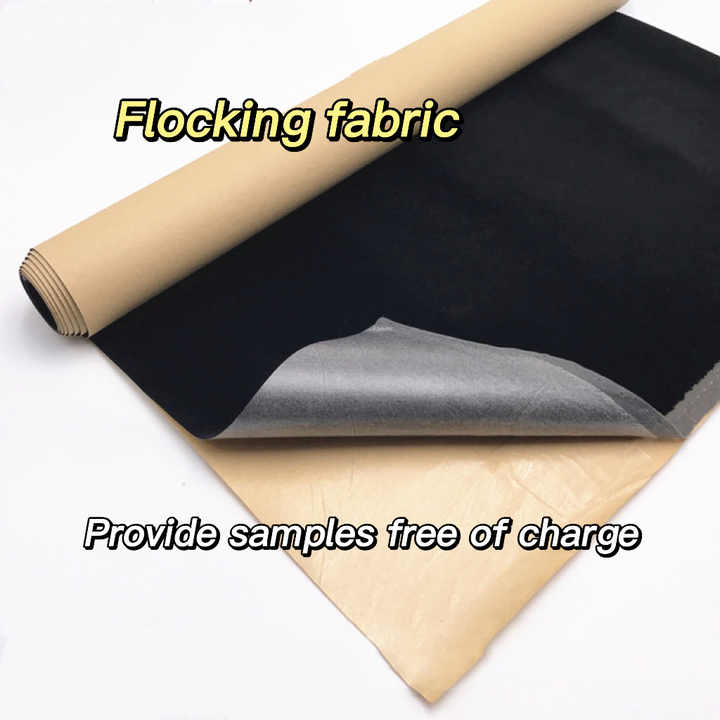 Black RPET Flock Velvet Fabric for Packaging & Decoration