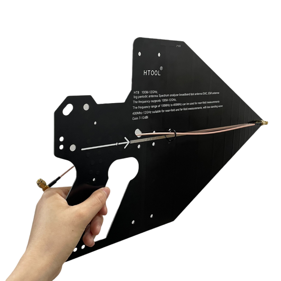 High Gain Passive Log Periodic Antenna HT8 - 100mhz - 12ghz