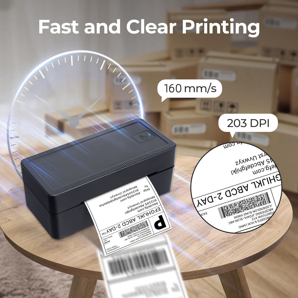4-inch Thermal Label Printer High-speed, Time-saving and Efficient ...