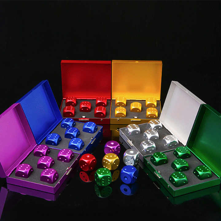Aluminium 6 Sides Custom Colour Engrave Dice Wholesale