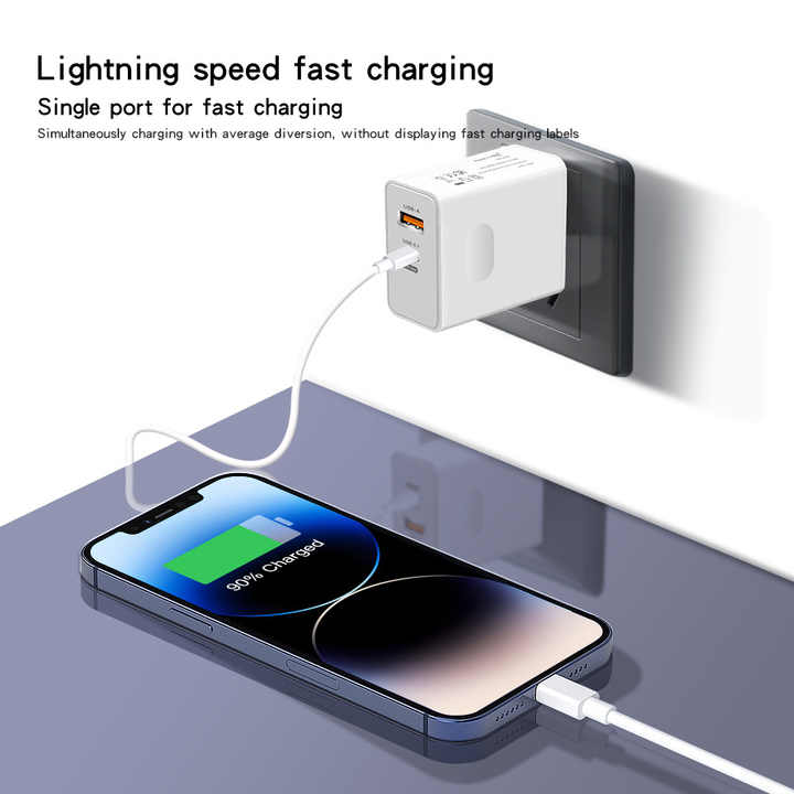 120W Super Fast Charge Mobile Phone Charger for US, EU & UK