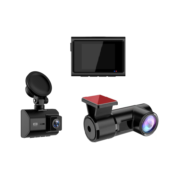 HM500 2 Inch Front Sony IMX 4K Rear 2K 2 Lens Dual Channel Dash Camera ...