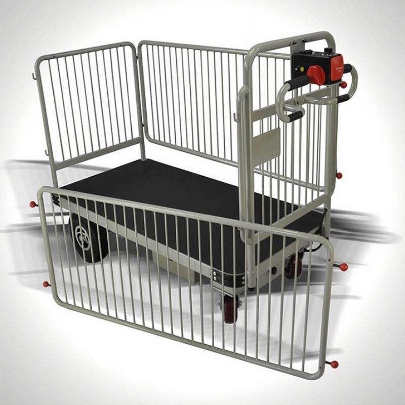 Electric Powered Hand Cart 400KG Lithium Battery With Full Fence Hand ...