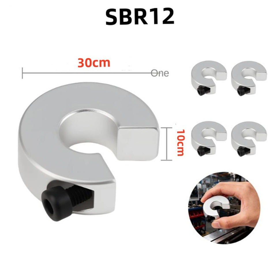 Aluminum Open Type Optical Axis Fixing Ring Linear Shaft Clamping ...