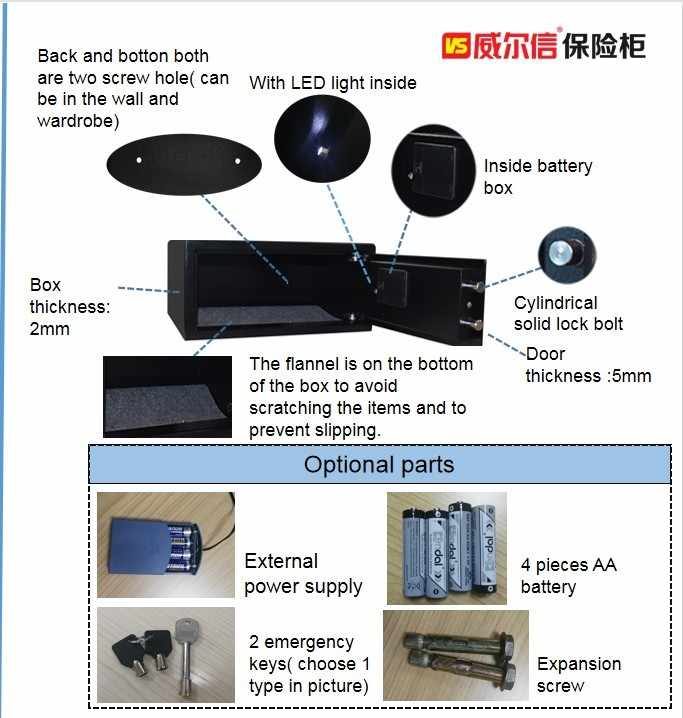 Small Electronic Mini Deposit Key Office Home Time Lock/locker Digital ...