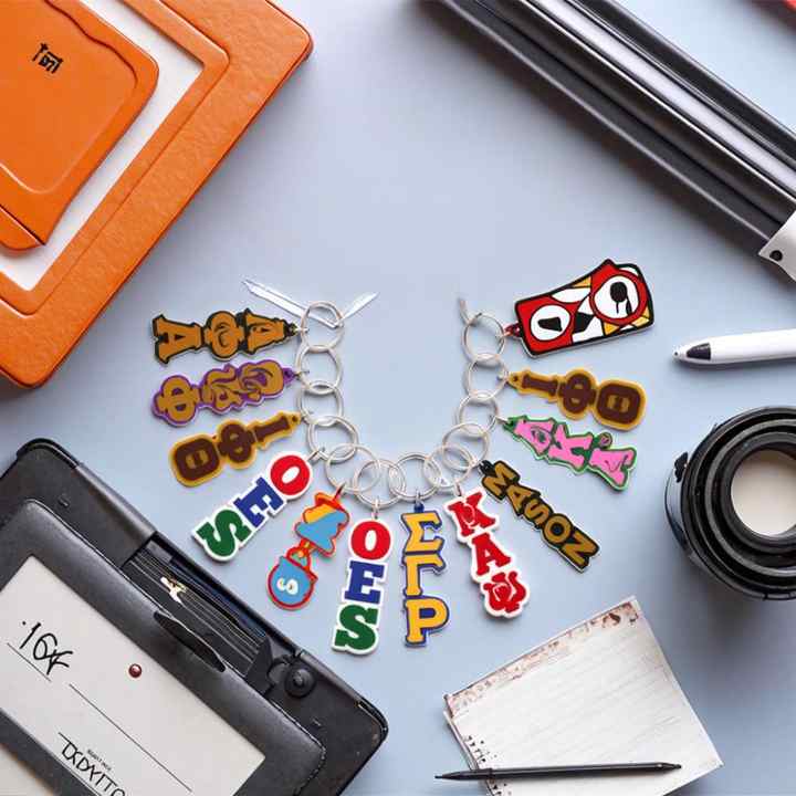 New Arrival PVC Key Chain Waterproof Greek Letters Zeta Phi Beta ...