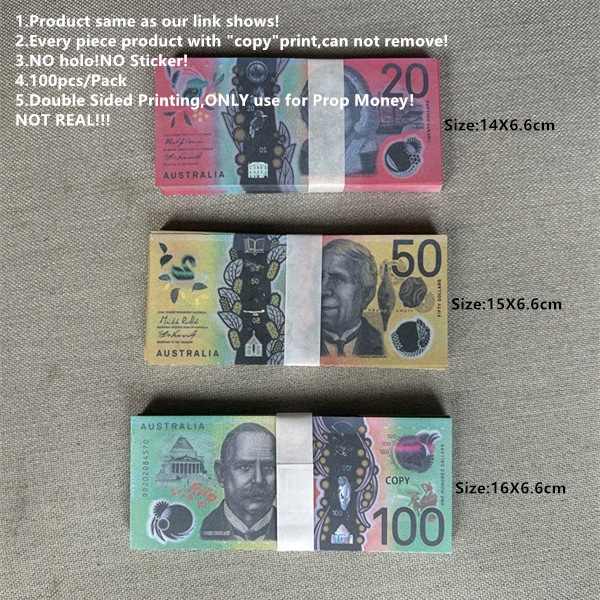 NEW AUD Australian Prop Money Notes - Perfect for Events